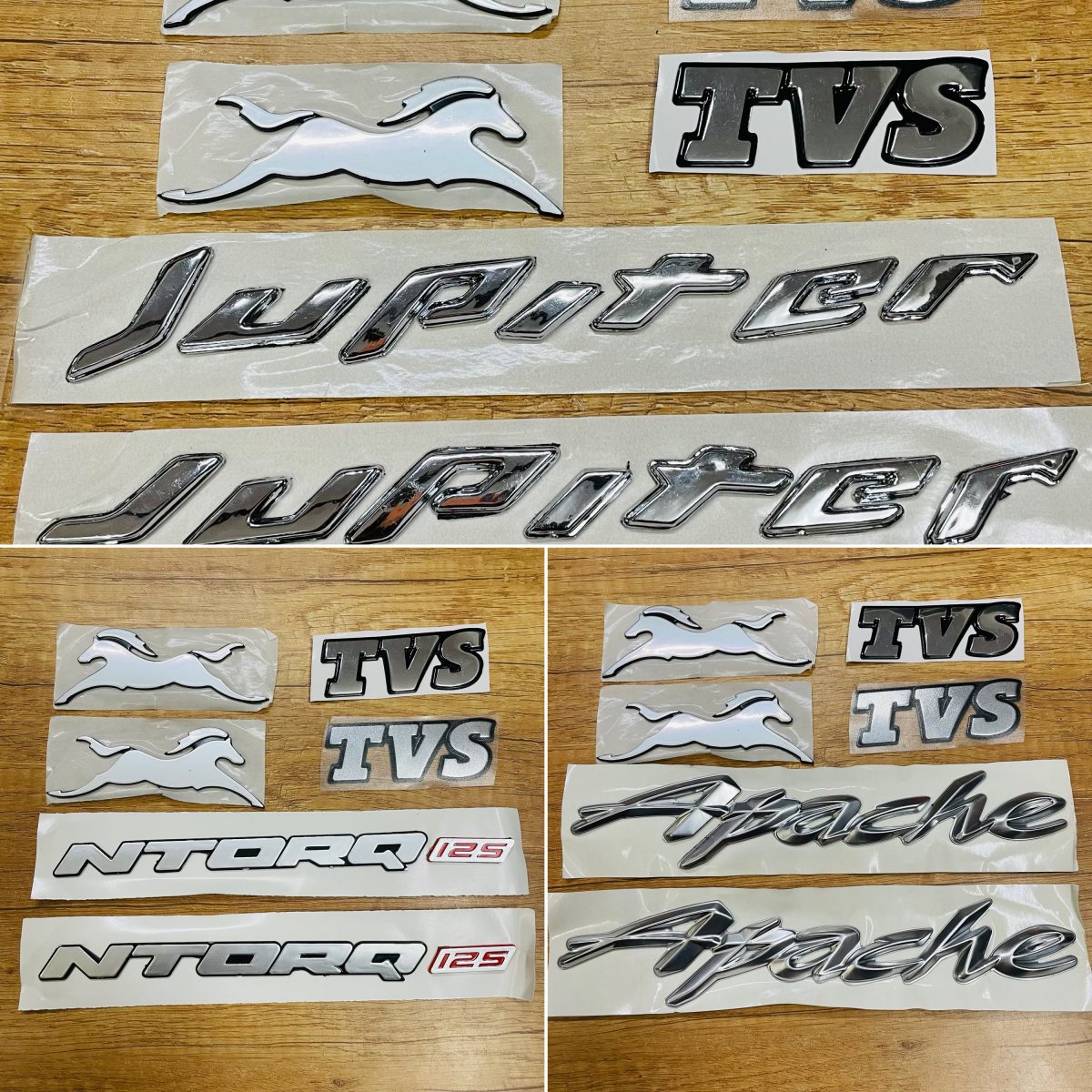Sarkkart Original TVS Apache Ntorq & Jupiter Original Logo Stickers Kit ...
