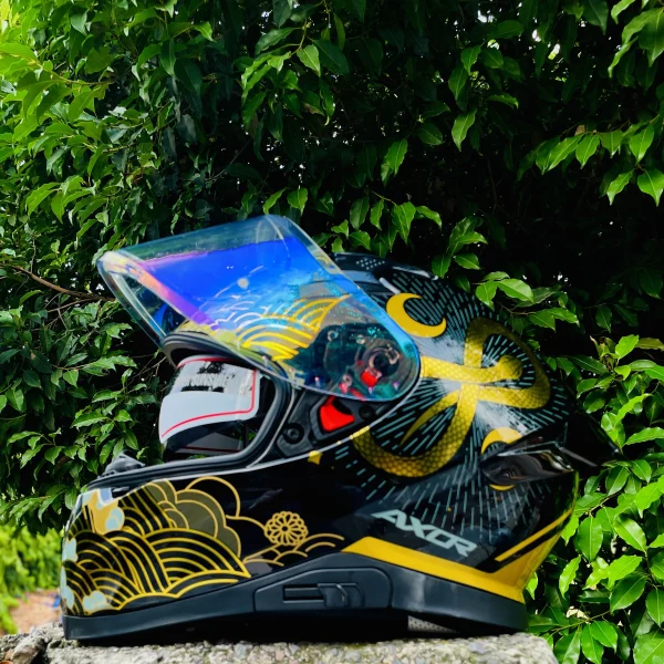 Axor Apex Infinity Full Face Helmet - Black Gold Edition - Sarkkart