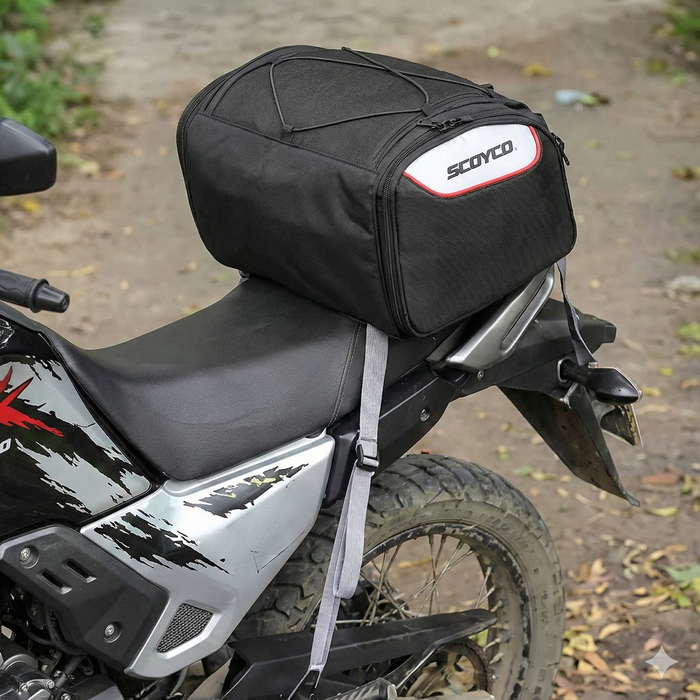 ScoYco 35L Motorcycle Tail Bag — Waterproof Lightweight Multi-Pocket ...