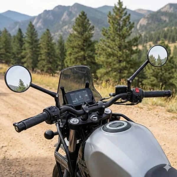 Universal Metal Touring Mirror Kit for Royal Enfield Guerrilla 450 ...