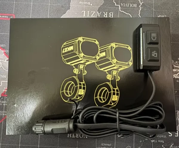 MotoGenius MK-07 60W Dual Color LED Fog Light Yellow White with Wiring ...