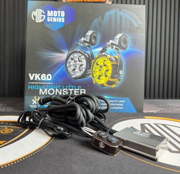 Moto Genius VK60 90W High Power Dual Color Auxiliary Light Yellow White ...
